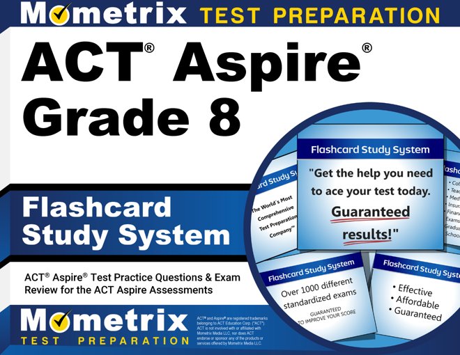 ACT Aspire Grade 8 Test Flashcards [with ACT Aspire Practice Questions]