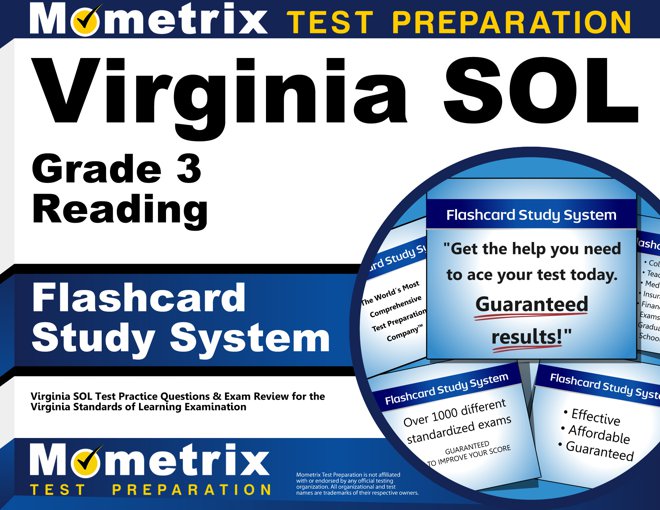 Virginia SOL Grade 3 Reading Test Flashcards [with SOL Practice Questions]