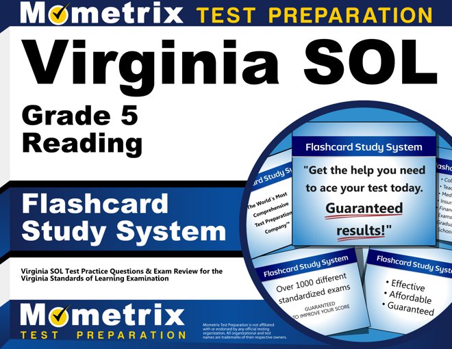 Virginia SOL Grade 5 Reading Test Flashcards [with SOL Practice Questions]