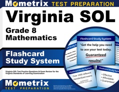 Virginia SOL Grade 8 Mathematics Test Flashcards [with SOL Practice ...