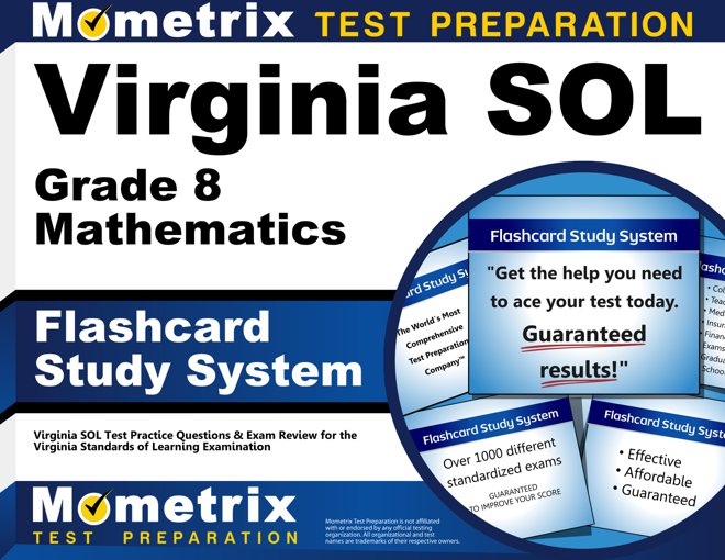 Virginia SOL Grade 8 Mathematics Test Flashcards [with SOL Practice ...